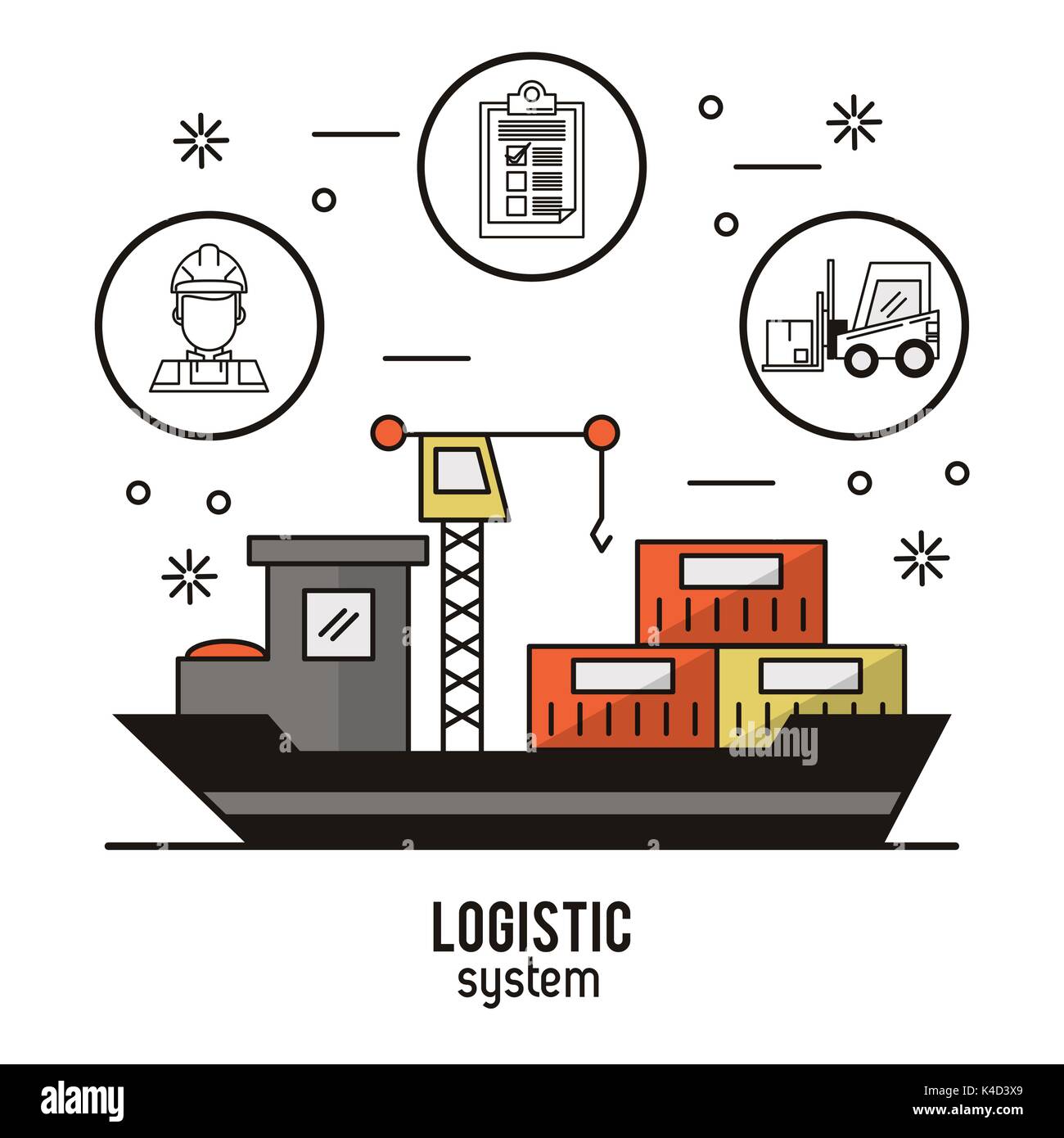 Logistic and delivery system infographic Stock Vector Image & Art - Alamy