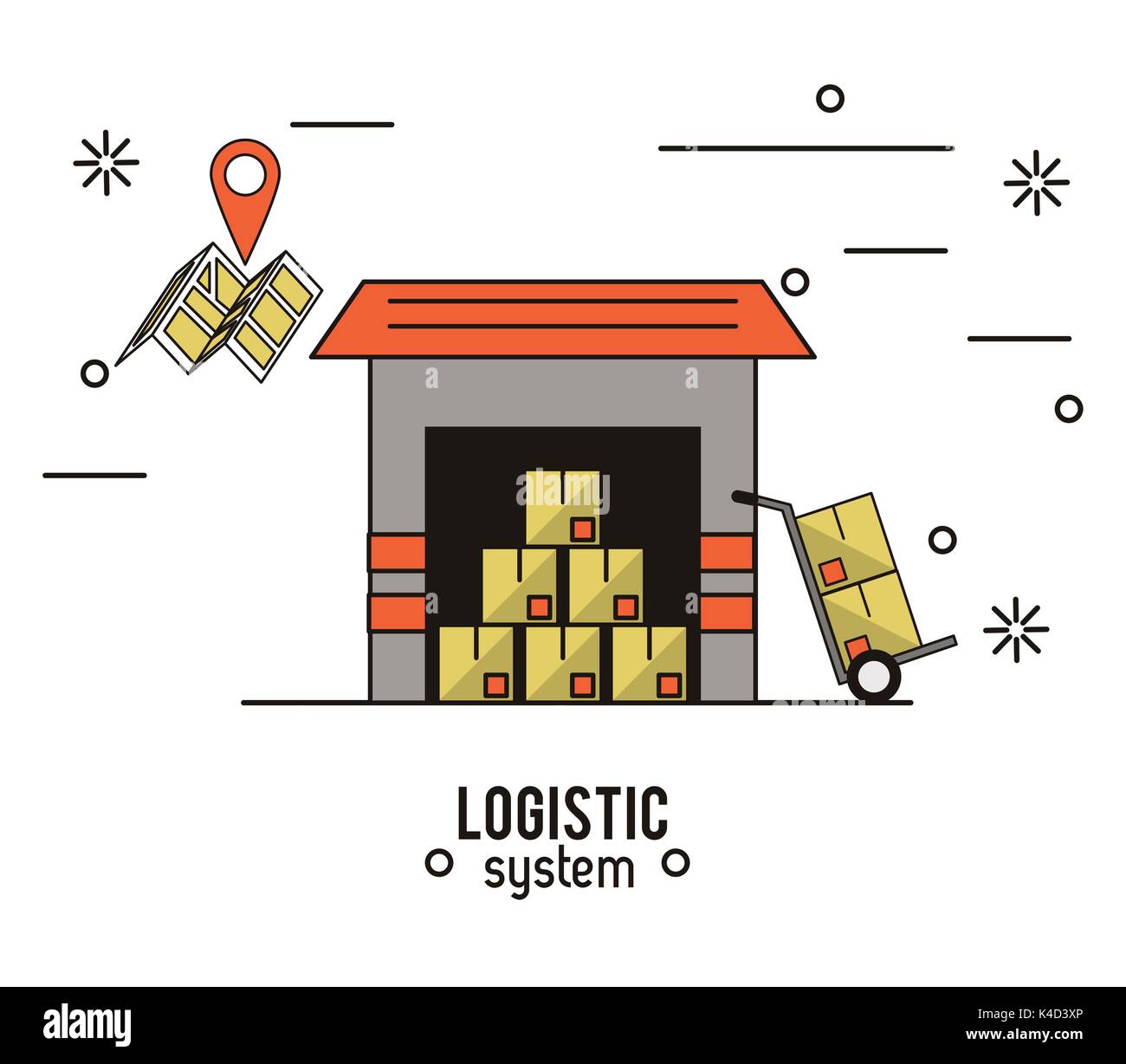 Logistic and delivery system infographic Stock Vector Image & Art - Alamy