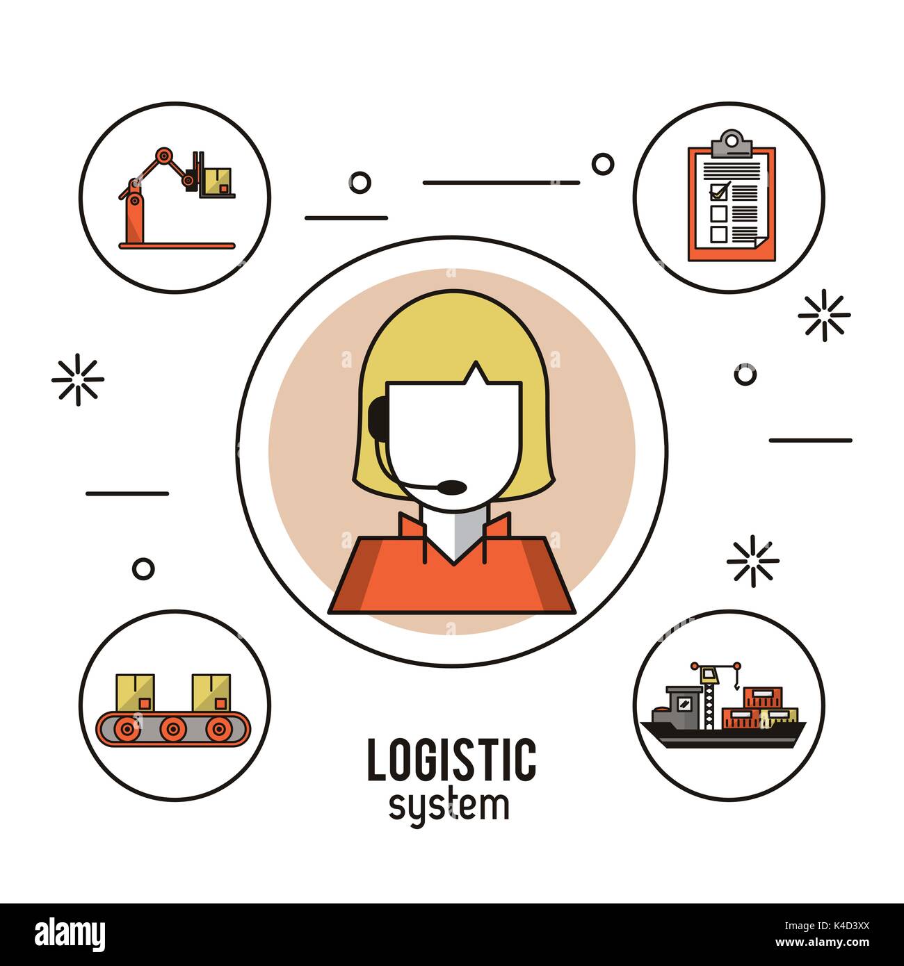 Logistic and delivery system infographic Stock Vector Image & Art - Alamy