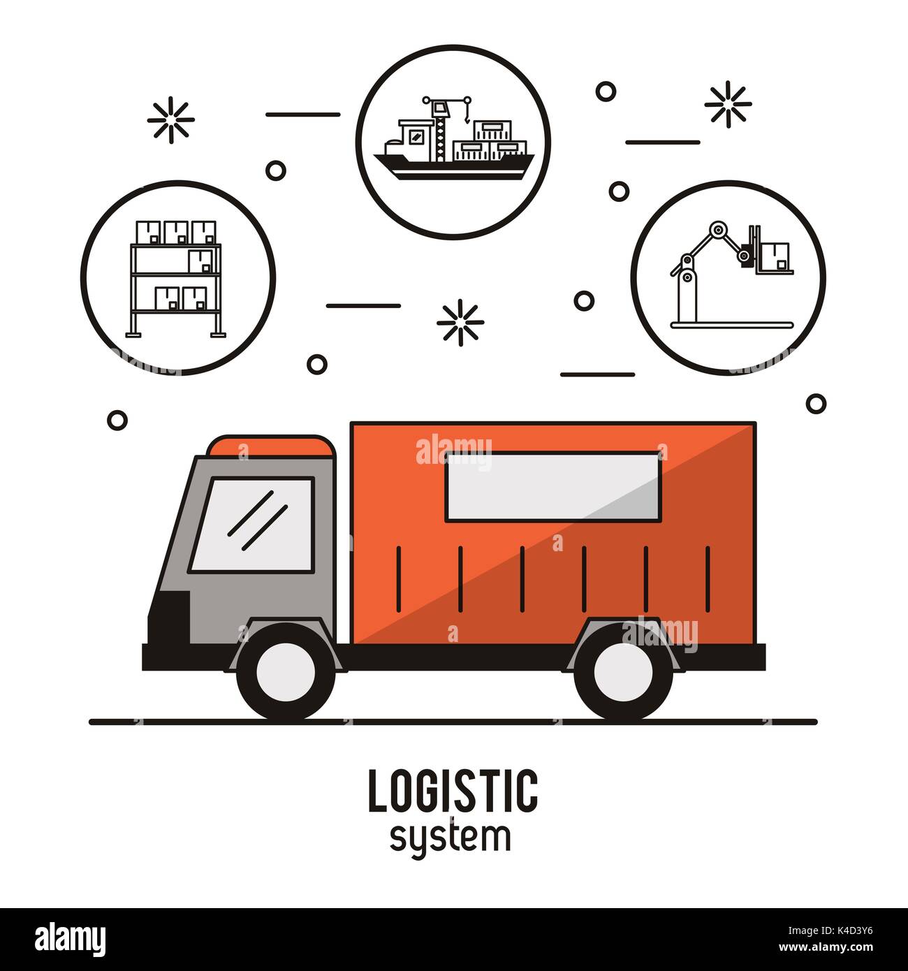 Logistic and delivery system infographic Stock Vector Image & Art - Alamy