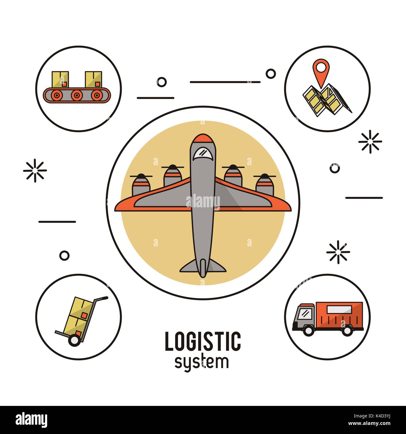 Logistic and delivery system infographic Stock Vector Image & Art - Alamy