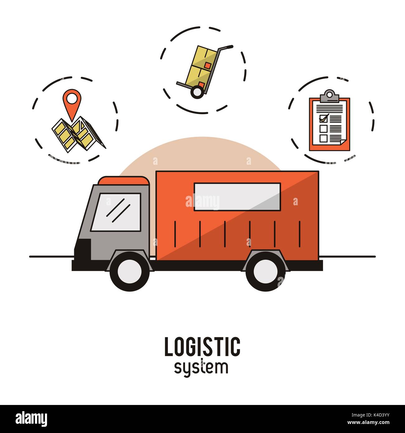 Logistic and delivery system infographic Stock Vector Image & Art - Alamy