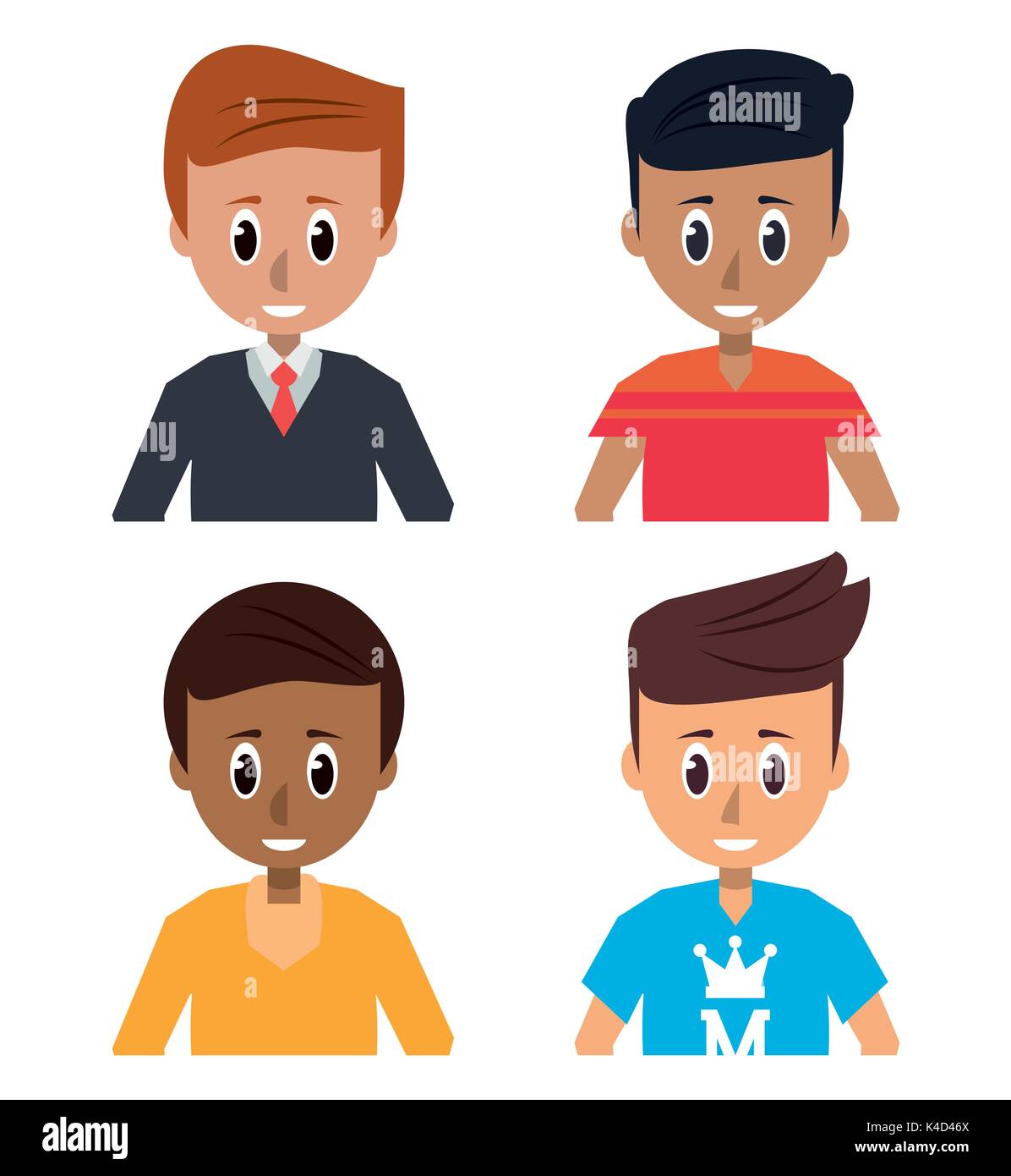 young men cartoon Stock Vector Image & Art - Alamy