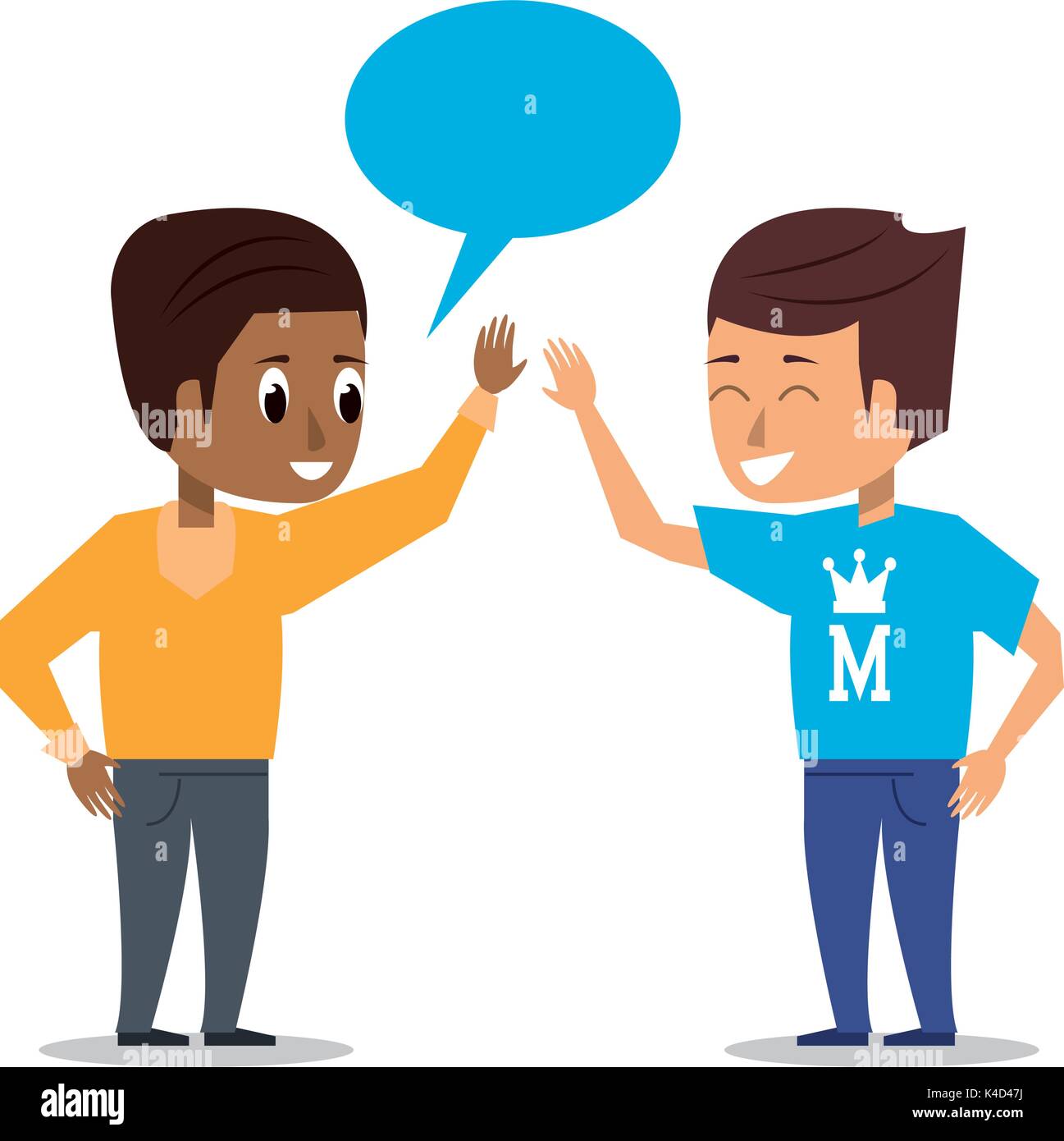 friends greeting cartoon Stock Vector Image & Art - Alamy