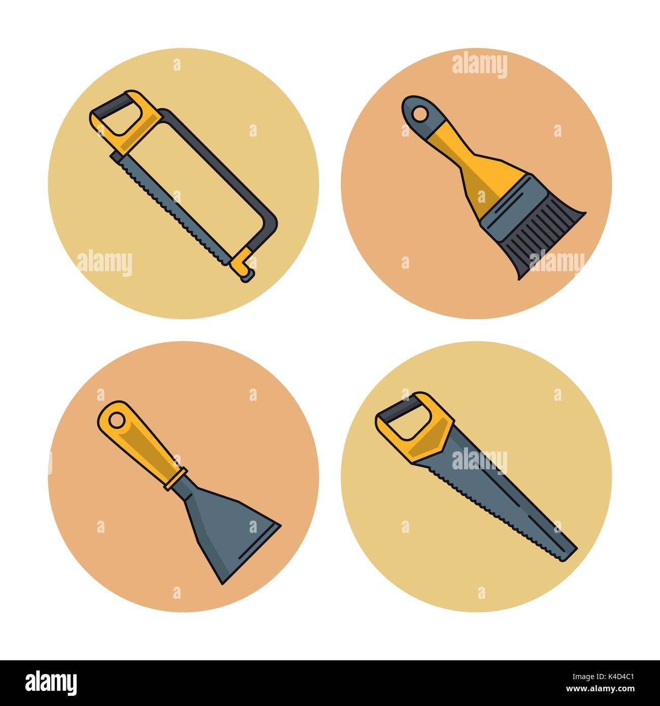 construction round icons Stock Vector Image & Art - Alamy