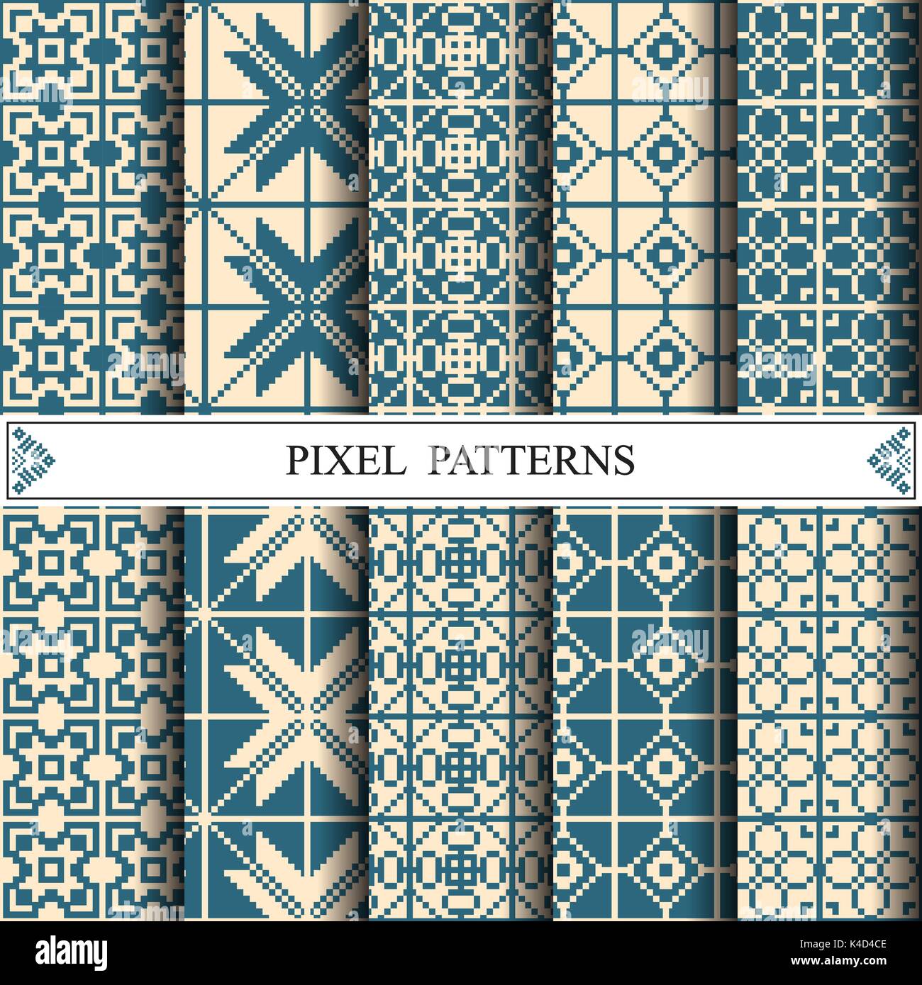 pixel pattern, textile, pattern fills, web page background, surface textures Stock Vector Image ...