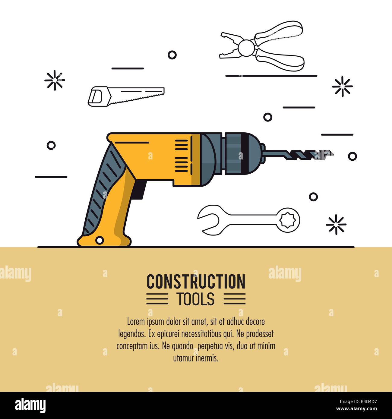 Carpentry tools infographic hi-res stock photography and images - Alamy