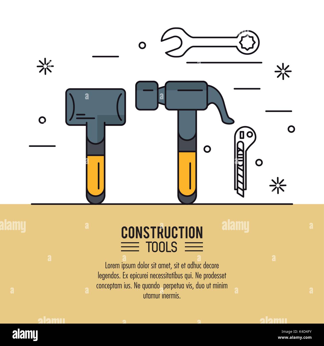 Carpentry tools infographic hi-res stock photography and images - Alamy