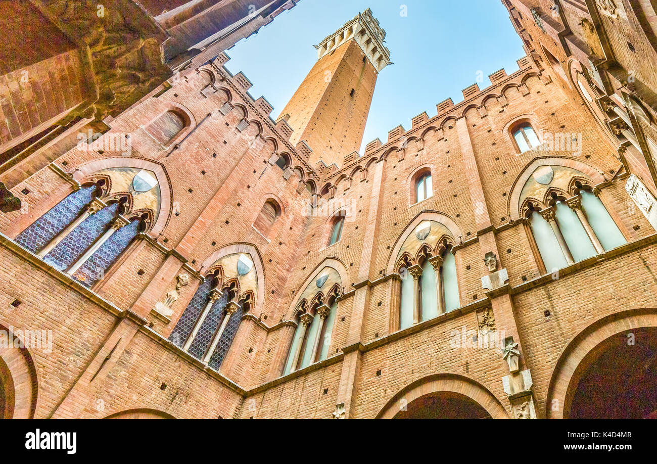 Architectural wonders of the ancient buildings of Siena, tuscan ...