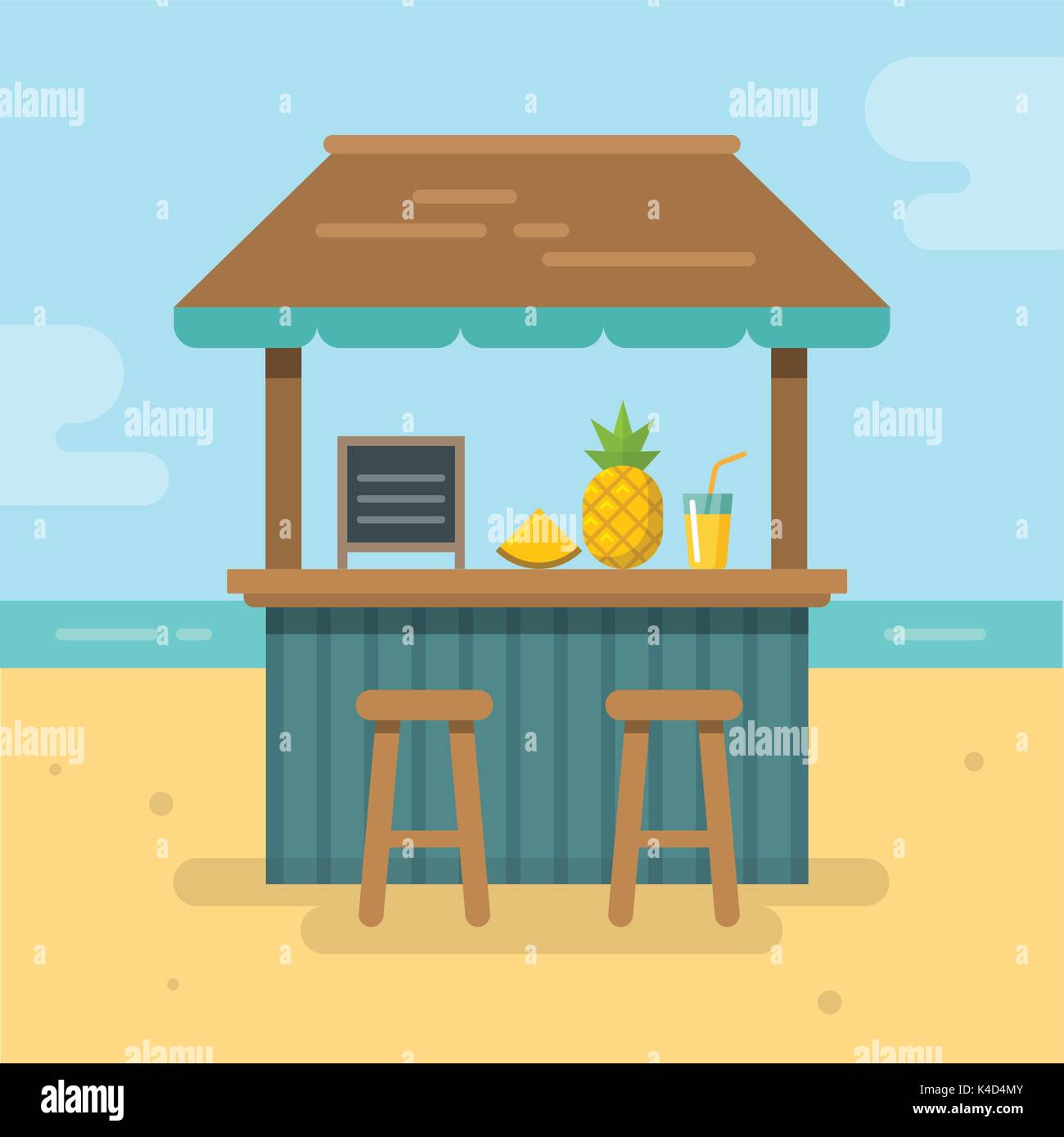 At beach bar Stock Vector Images - Alamy