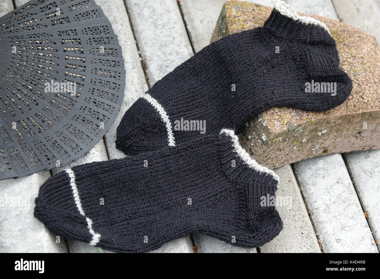 Woollen Socks Handmade Stock Photo - Alamy
