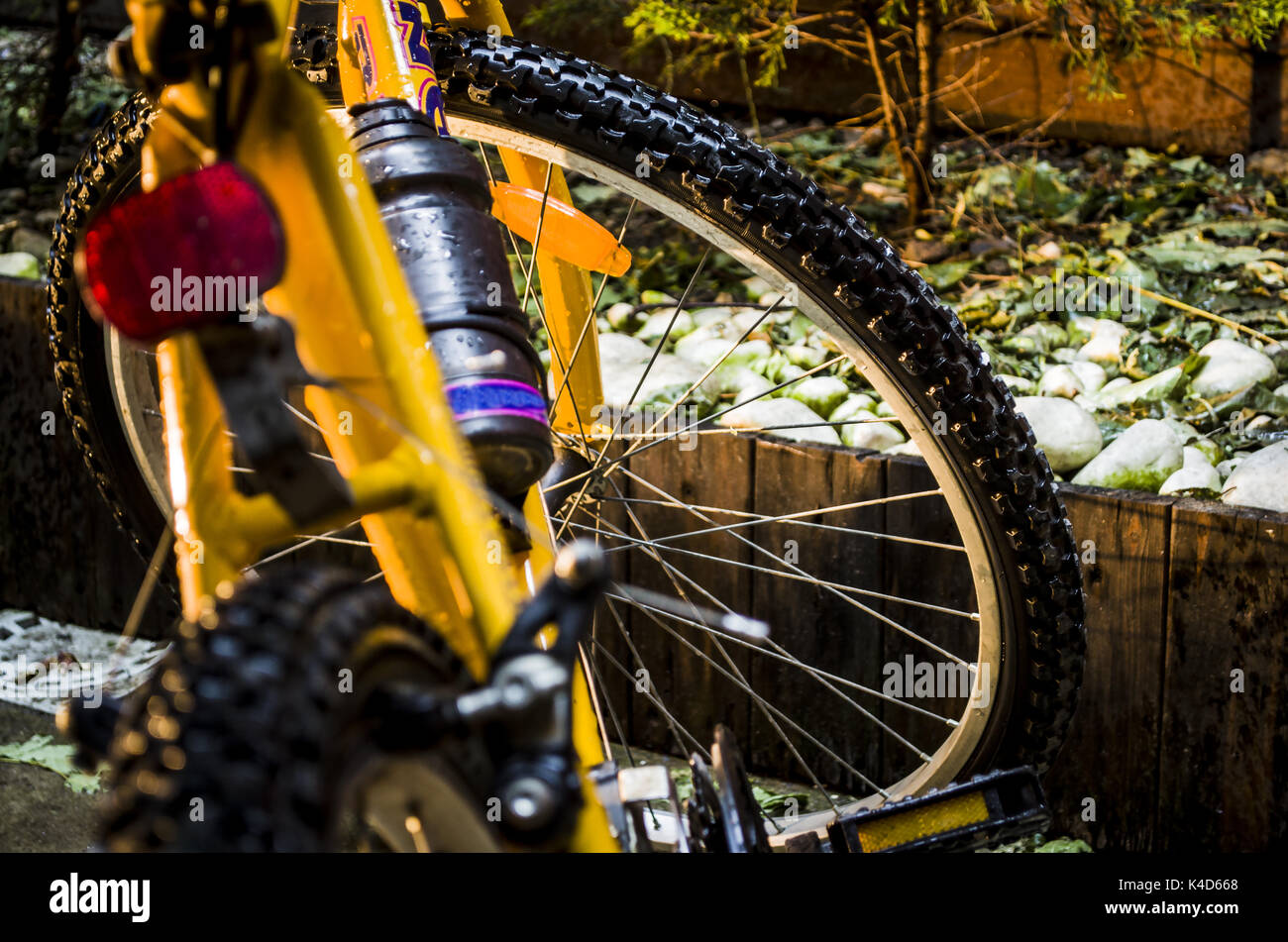 Parked empty bike Stock Photo - Alamy