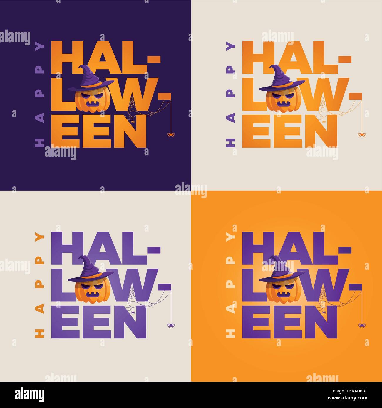 Vector Halloween design template. Modern flat design Stock Vector Image ...