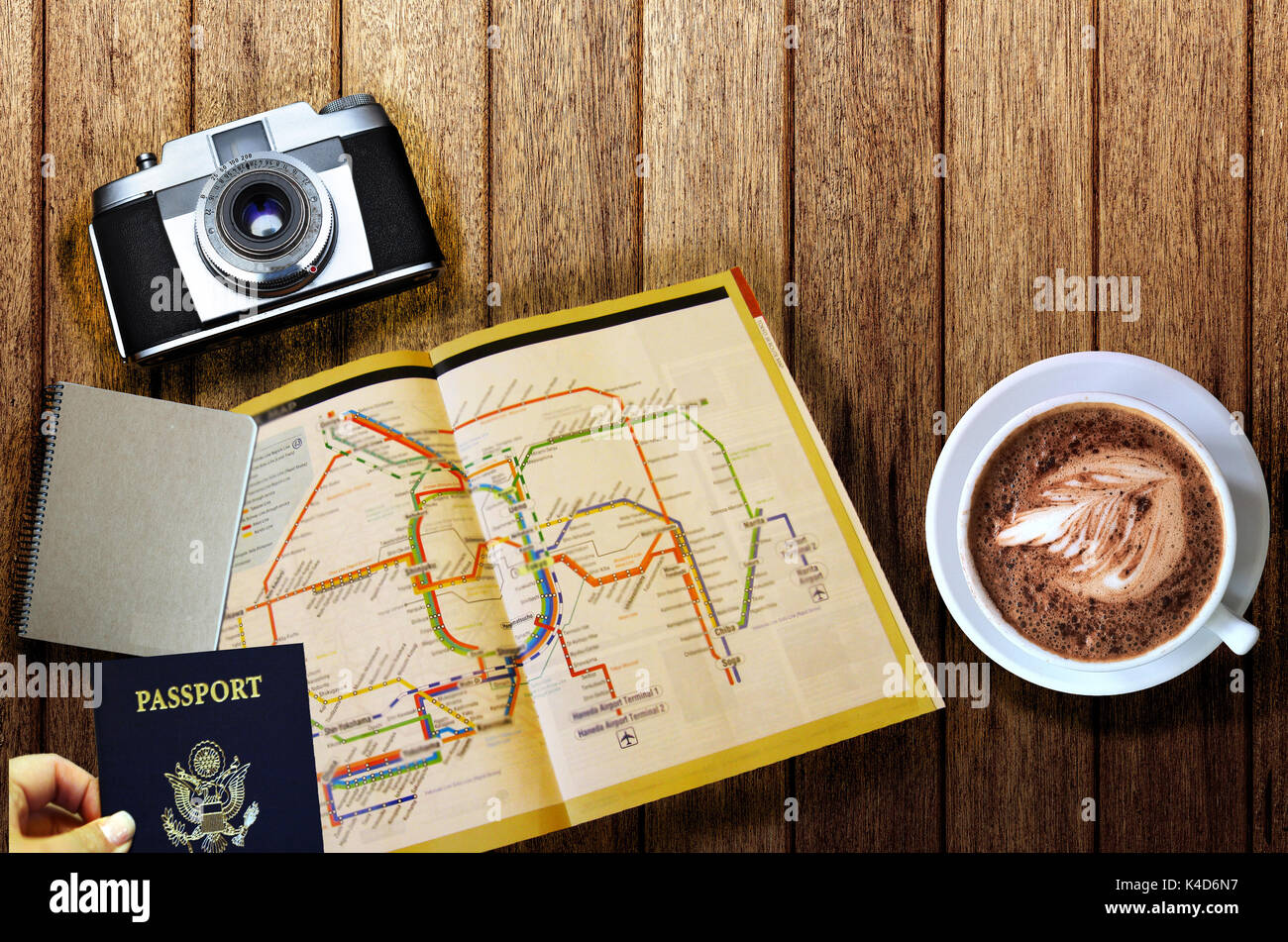Travel planning concept on map Stock Photo - Alamy