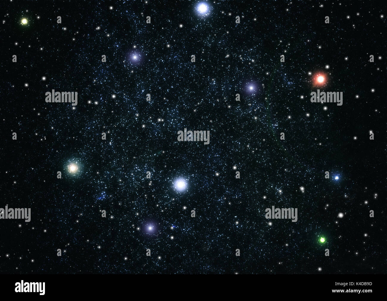 Panoramic looking into deep space. Dark night sky full of stars. The ...