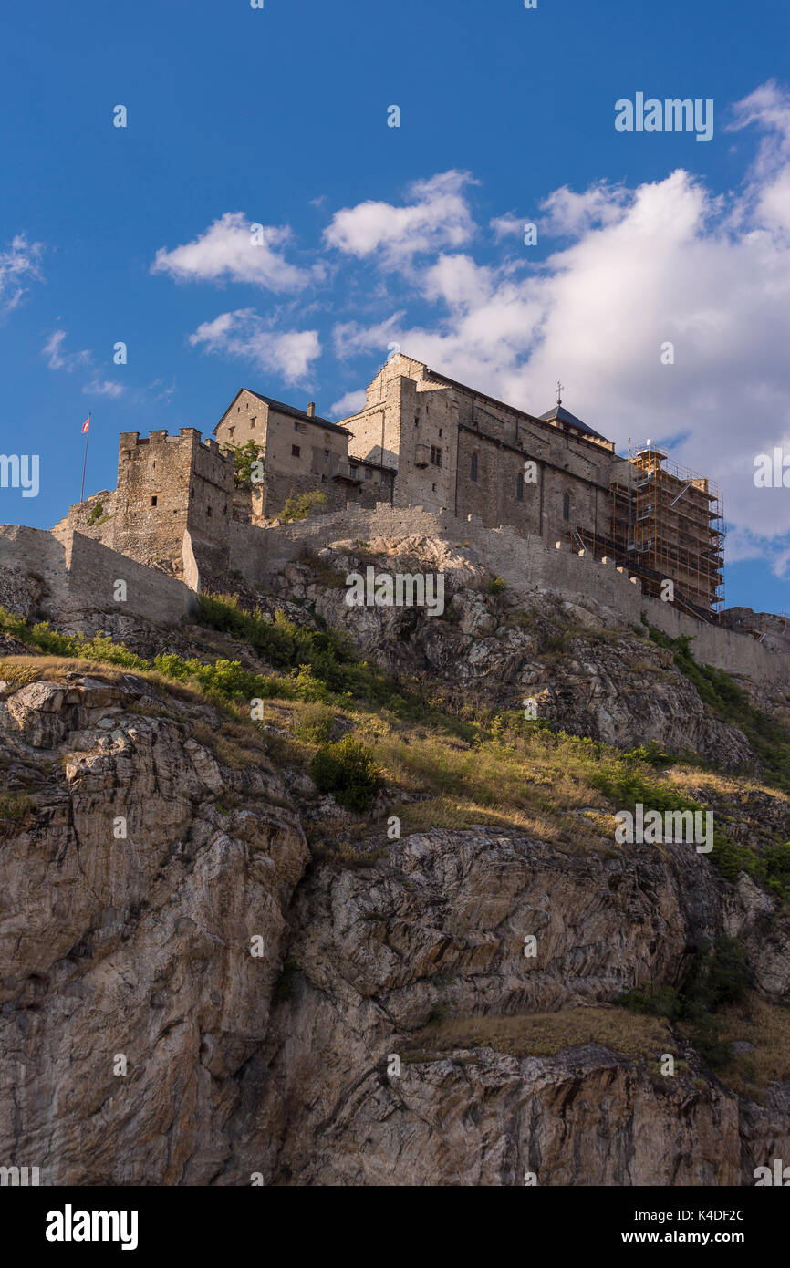 SION, SWITZERLAND - Basilique de Valere, also known as Valere Castle ...