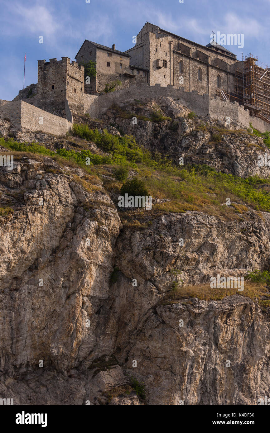SION, SWITZERLAND - Basilique de Valere, also known as Valere Castle ...