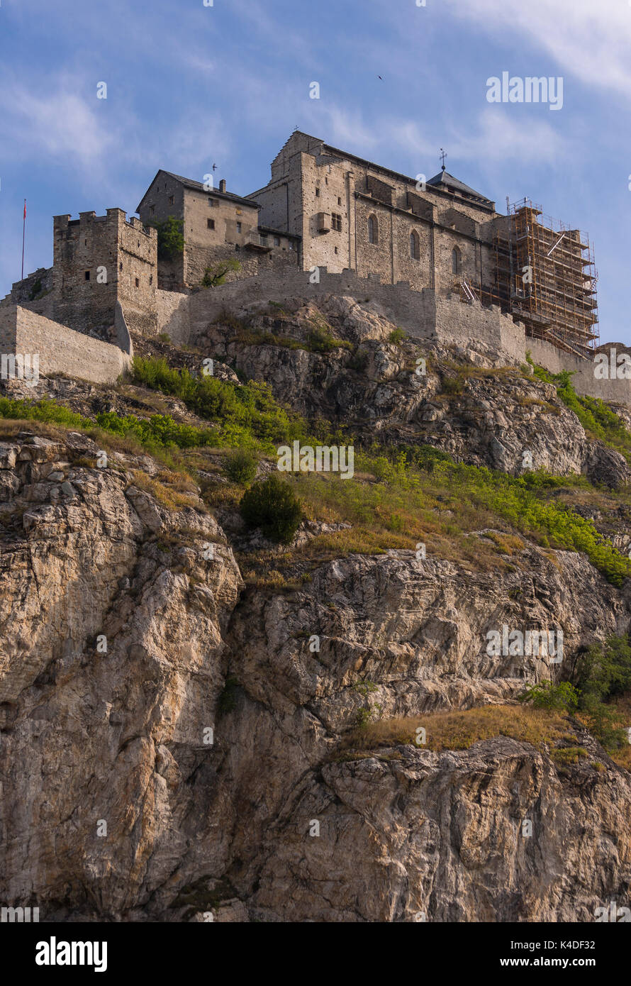 SION, SWITZERLAND - Basilique de Valere, also known as Valere Castle ...
