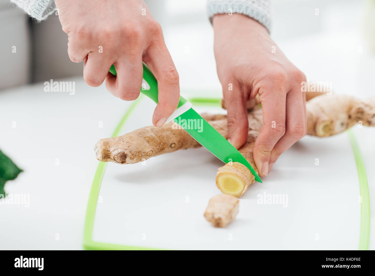 Woman ginger knife hi-res stock photography and images - Alamy
