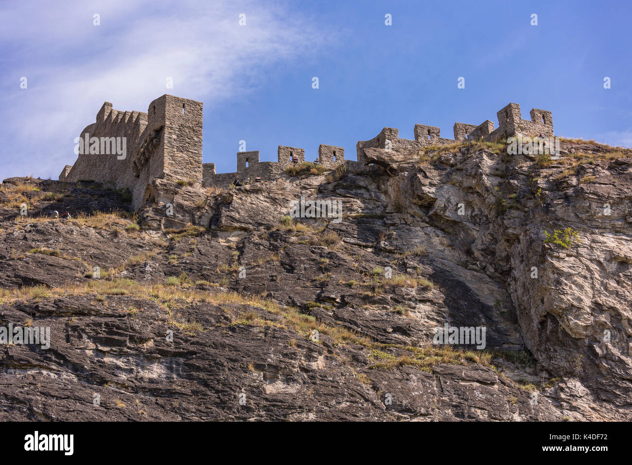 SION, SWITZERLAND - Tourbillon Castle on hilltop Stock Photo - Alamy