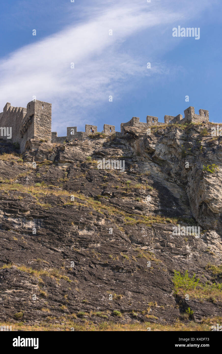 SION, SWITZERLAND - Tourbillon Castle on hilltop Stock Photo - Alamy
