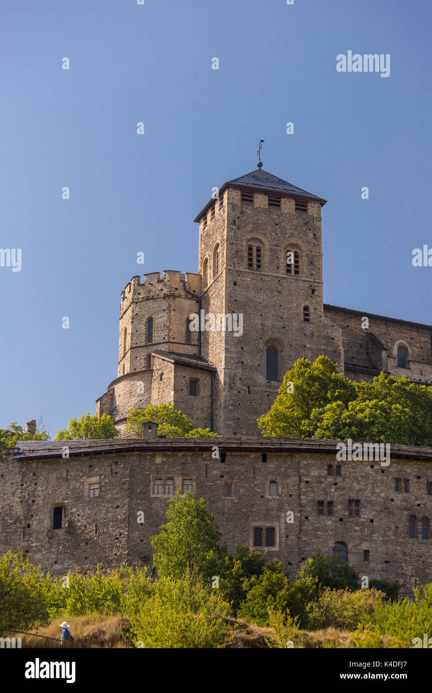 SION, SWITZERLAND - Basilique de Valere, also known as Valere Castle ...
