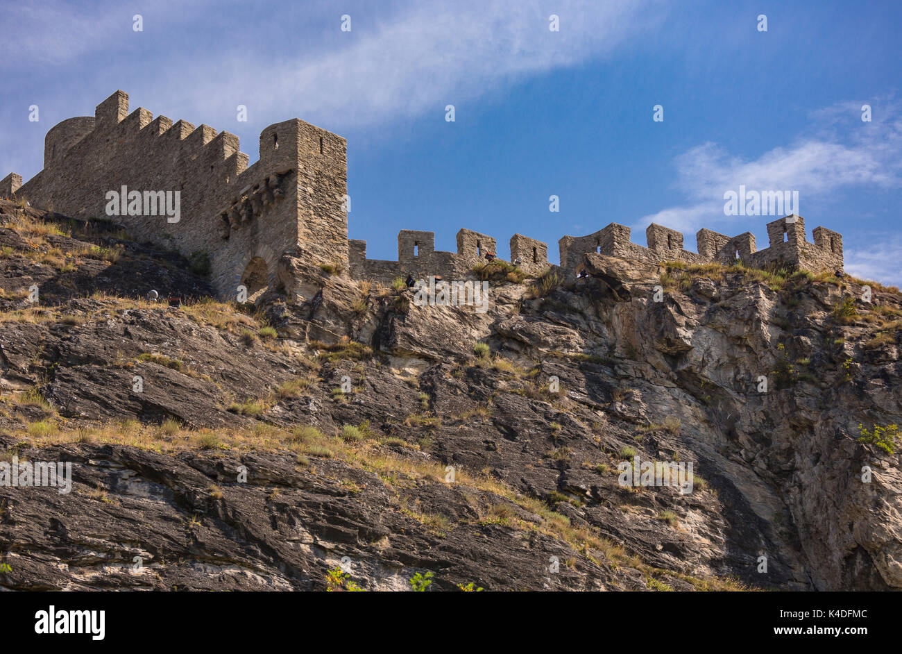 Switzerland valais sion tourbillon castle hi-res stock photography and ...