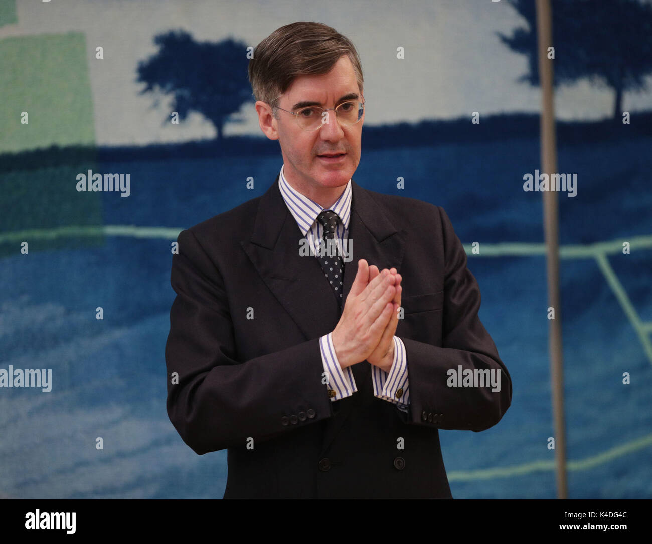 Jacob rees mogg mp speaking to supporters during conservative voice ...