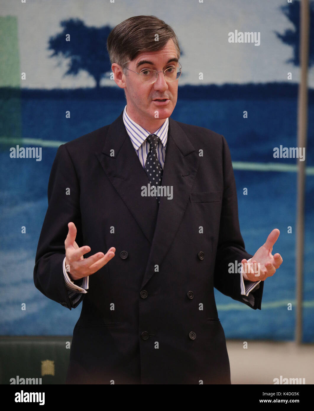Jacob rees mogg mp speaking to supporters during conservative voice ...