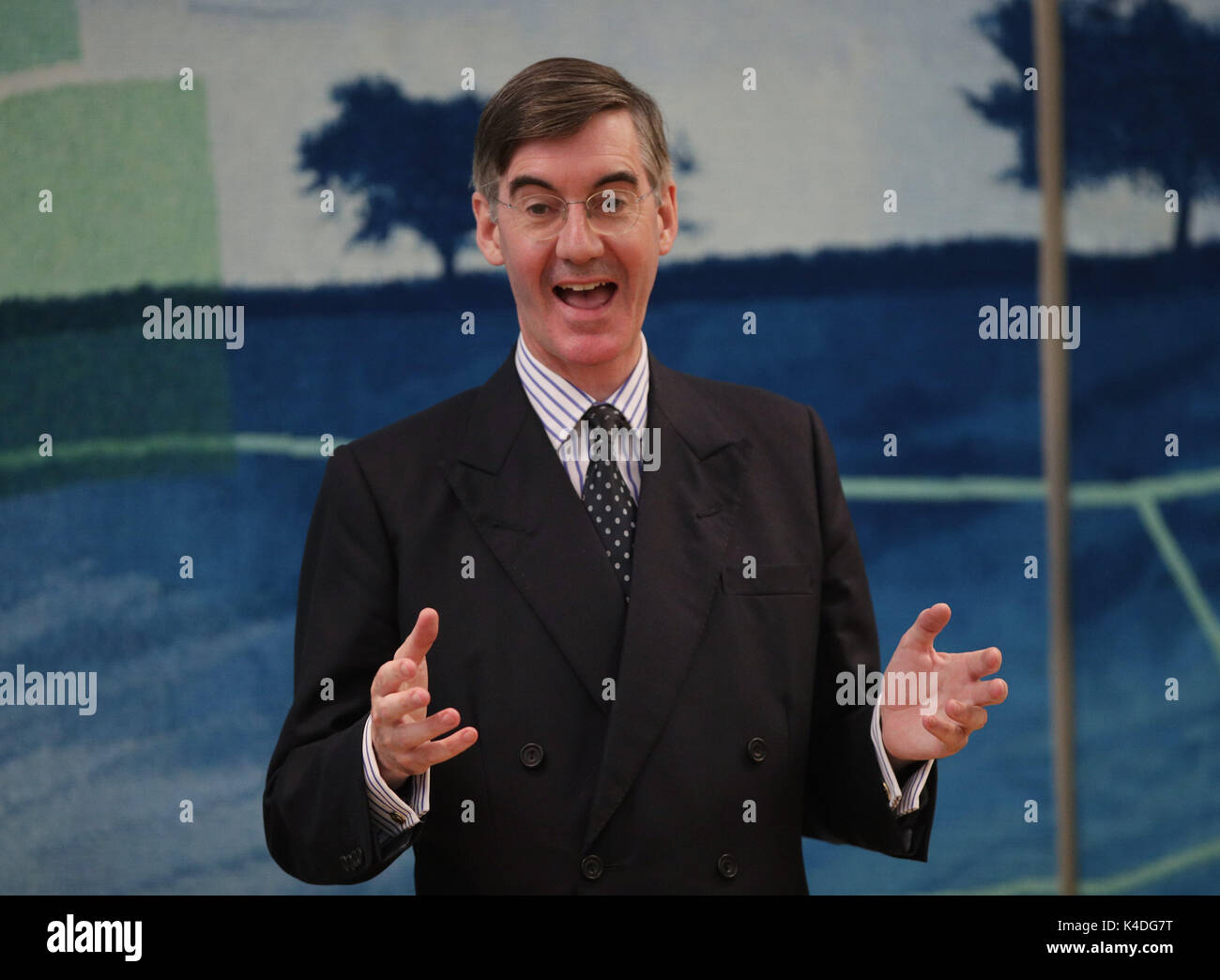 Jacob rees mogg mp speaking to supporters during conservative voice ...