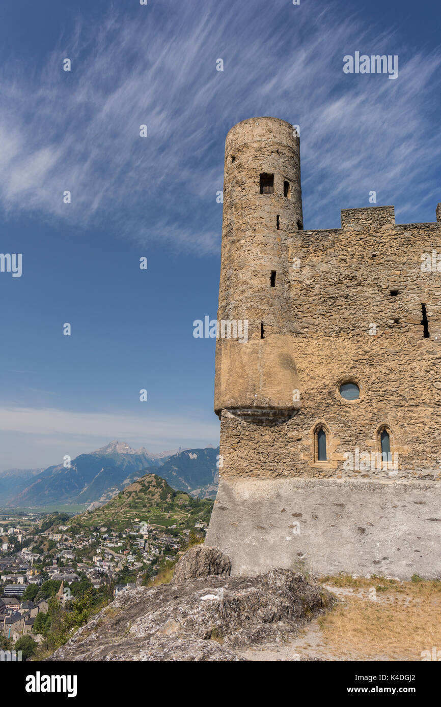 SION, SWITZERLAND - Tourbillon Castle Stock Photo - Alamy