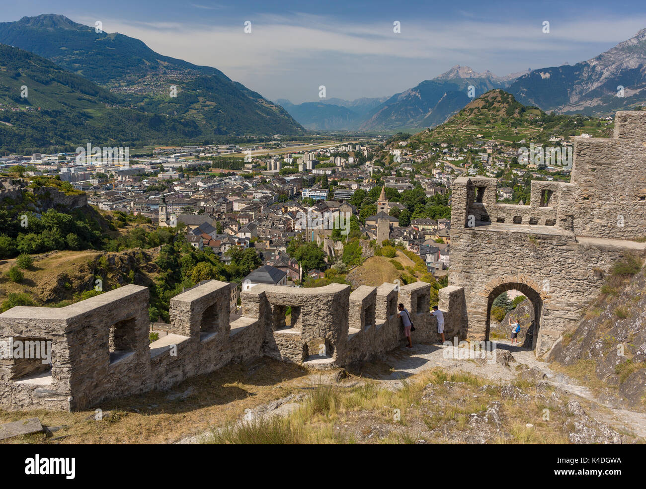 Switzerland valais sion tourbillon castle hi-res stock photography and ...