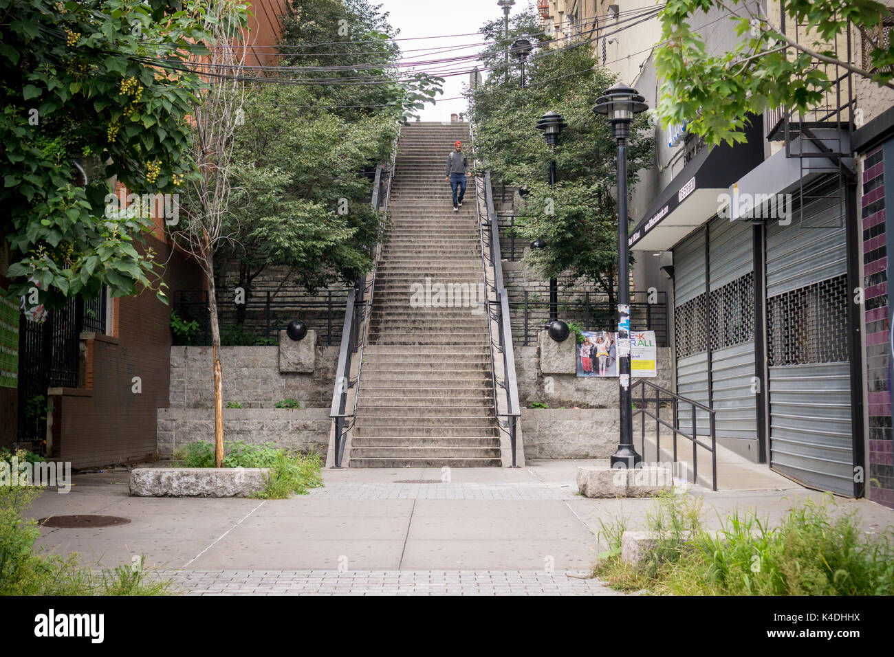 A step street in the Bronx borough of New York on Sunday, September 3 ...