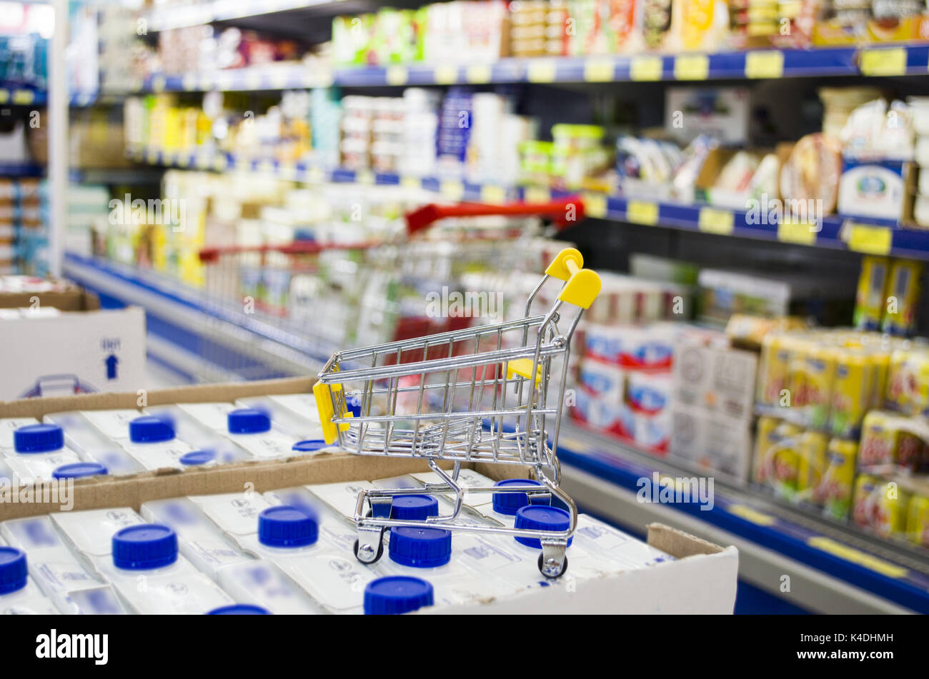 Toy supermarket trolley Stock Photo - Alamy
