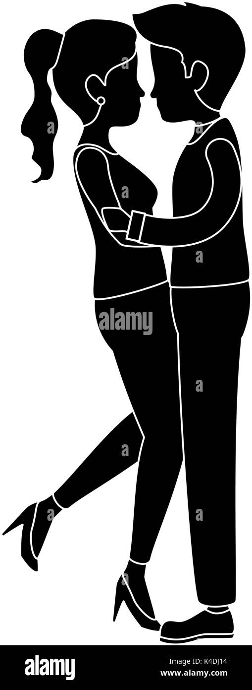 cute couple in love kissing vector illustration design Stock Vector ...