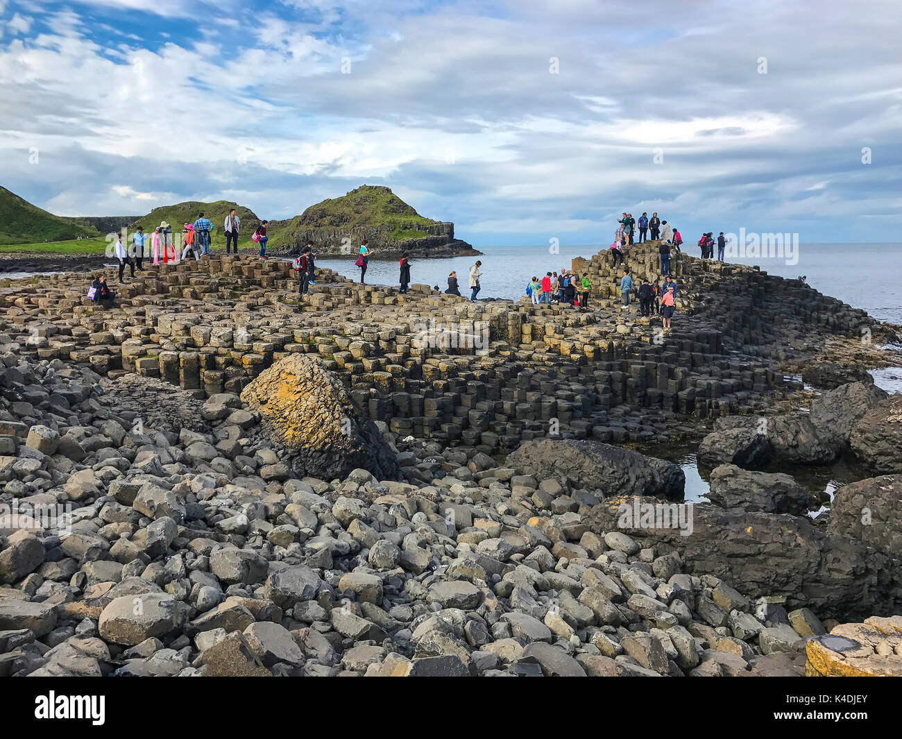Giants Causeway, Northern Ireland - August 21, 2017: Beautiful scenery ...