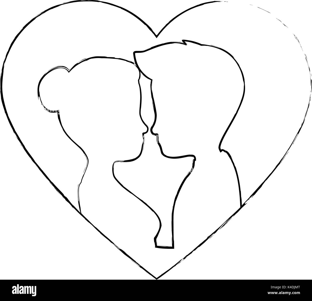 Easy Cute Drawings Of Couples Kissing