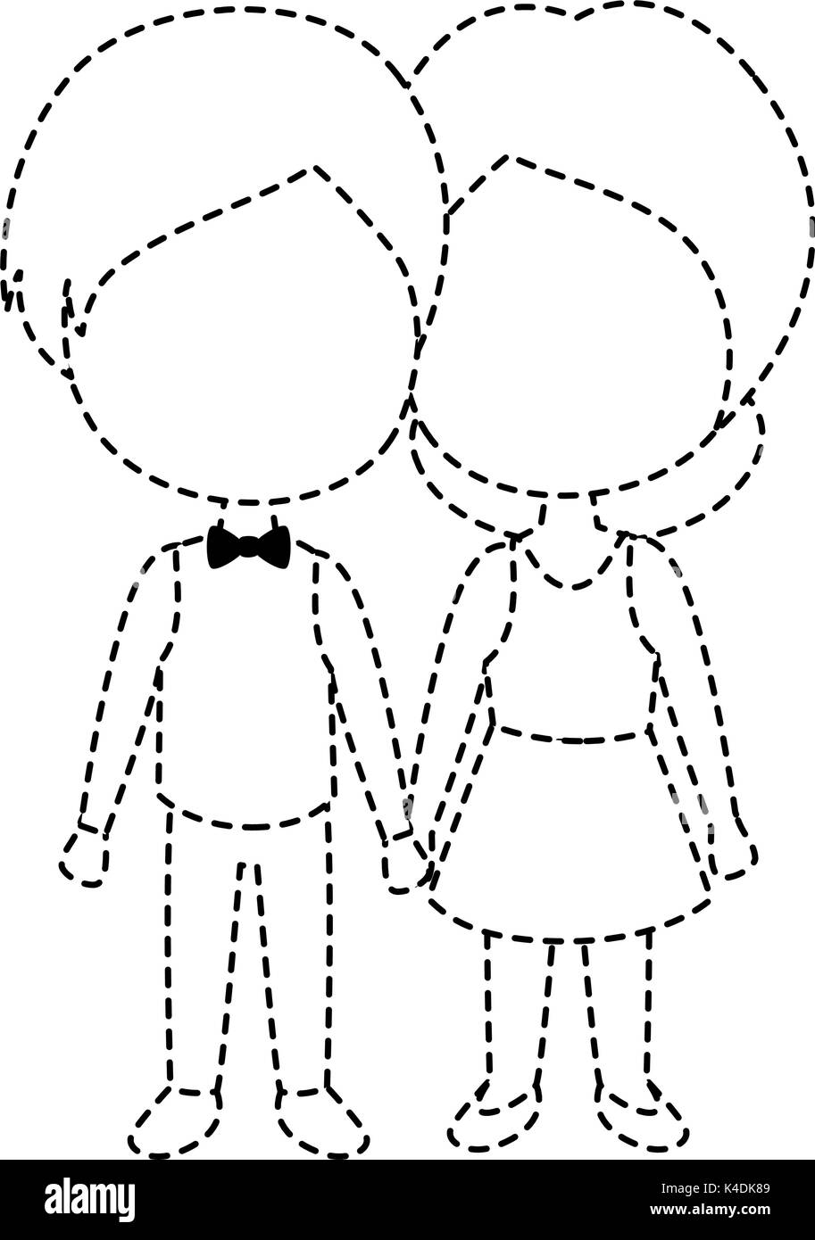 cute couple just married vector illustration design Stock Vector Image ...