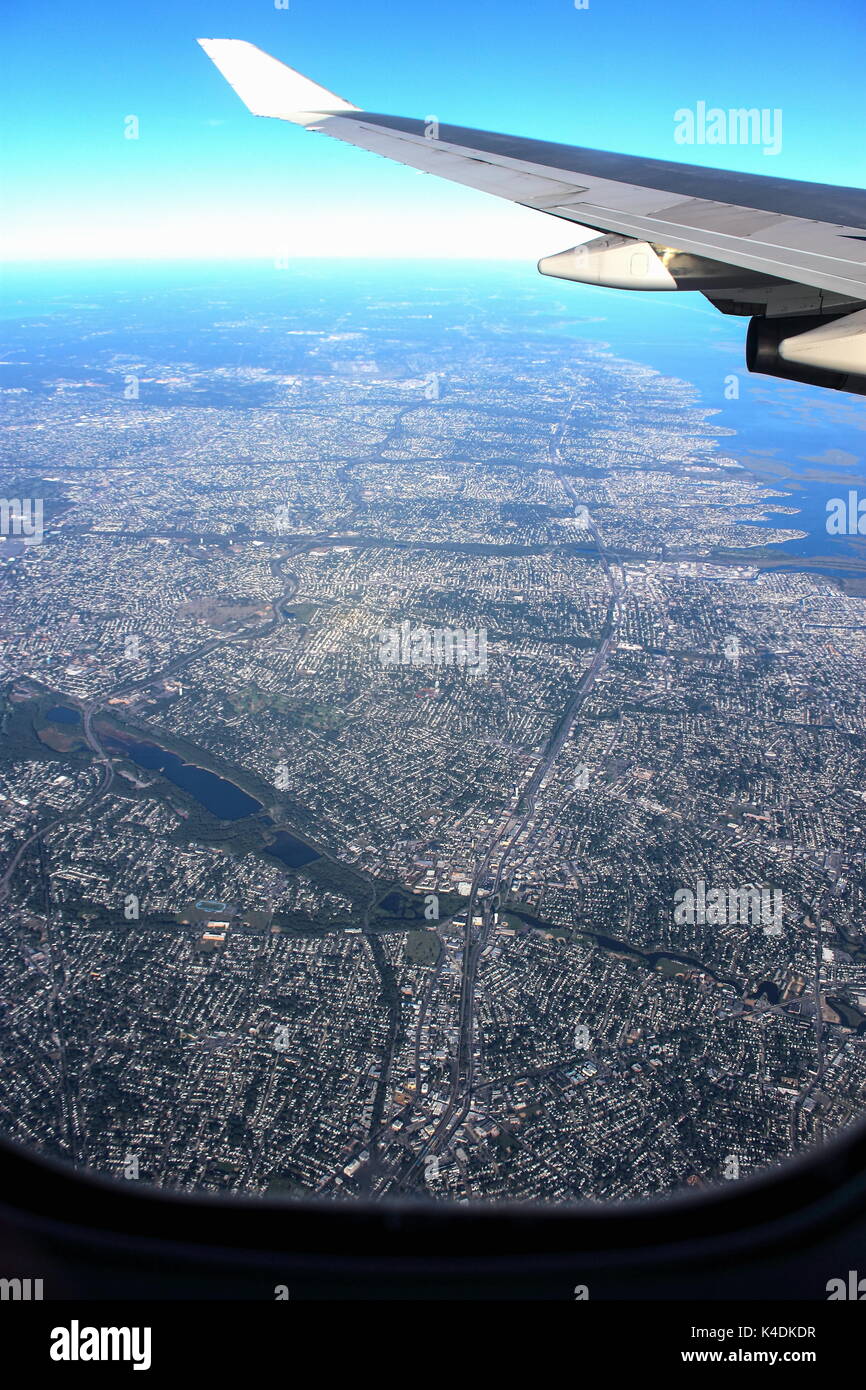 Aerial View of American Metropolitan Urban Sprawl taken from an ...