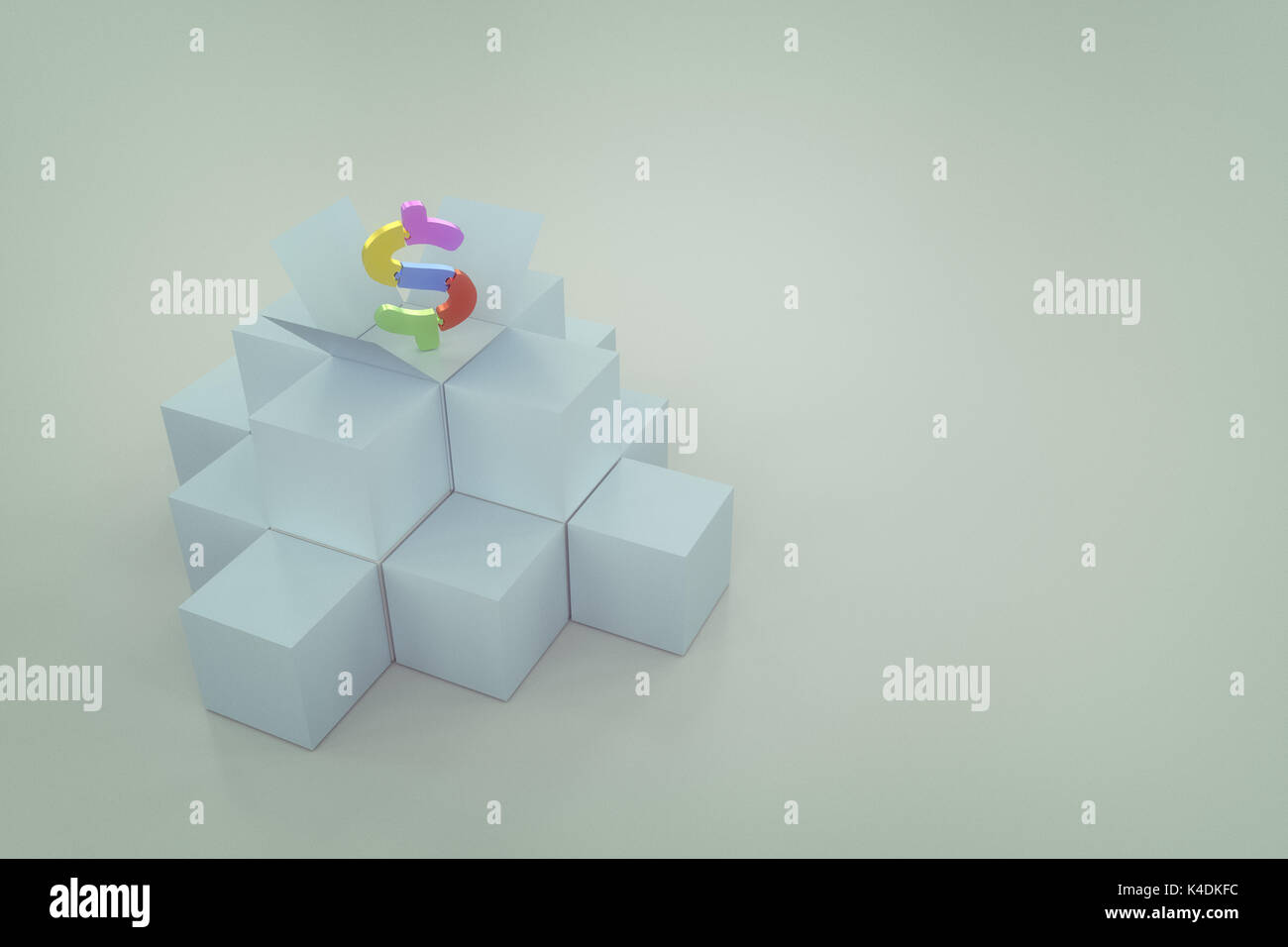 3D rendering of abstract polygon blocks Stock Photo - Alamy