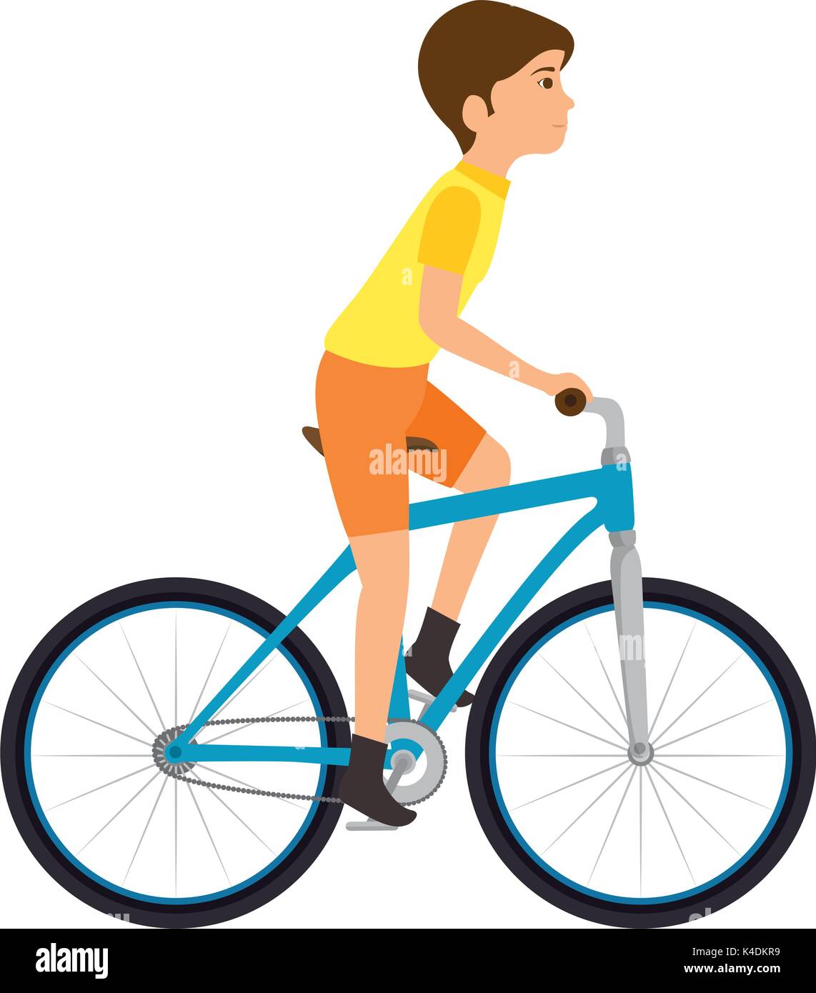 Outline of figure riding bike Stock Vector Images - Alamy