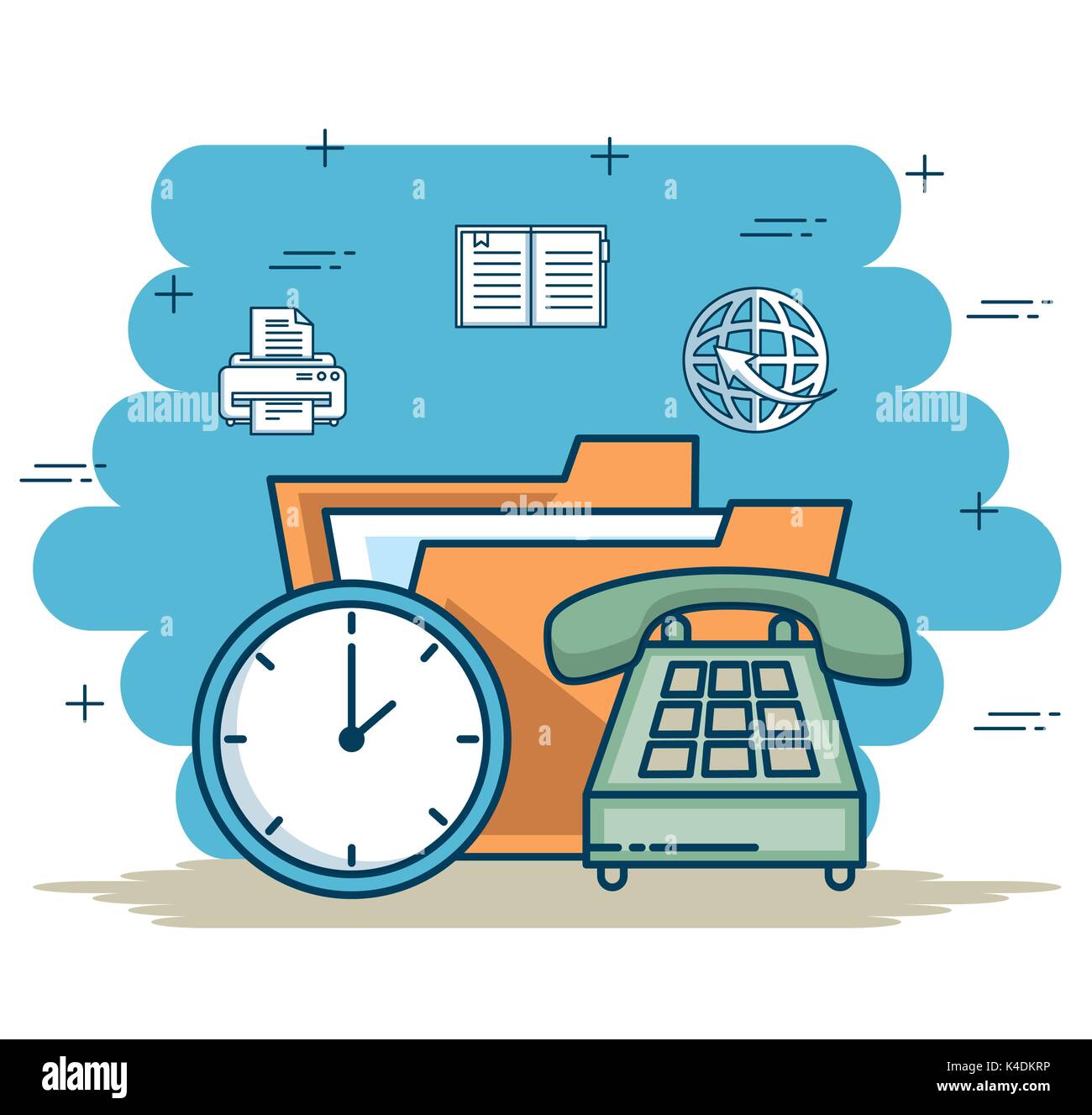 office and business elements concept Stock Vector Image & Art - Alamy