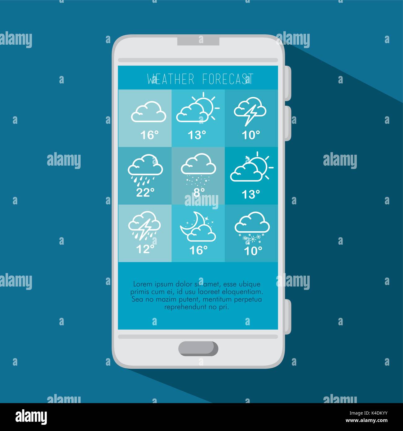 weather forecast application Stock Vector Image & Art - Alamy