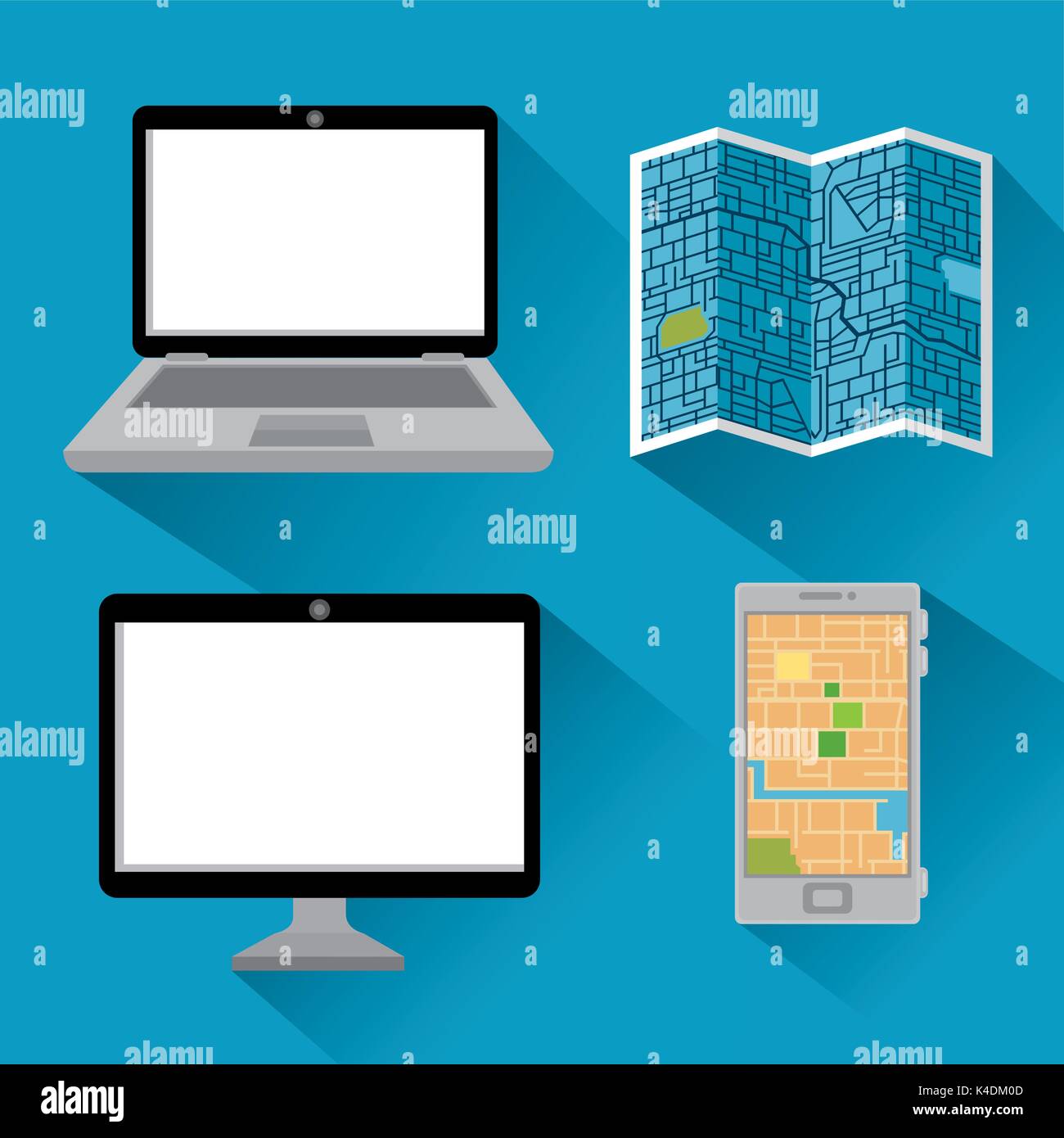 set of gps navigation elements Stock Vector Image & Art - Alamy