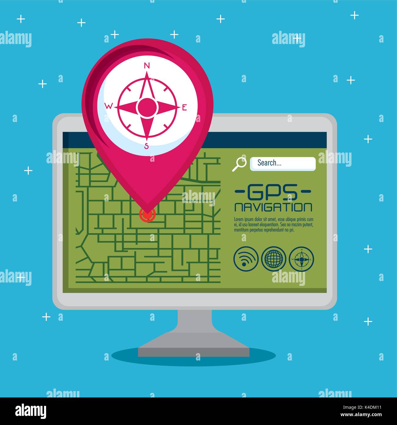gps navigation concept Stock Vector Image & Art - Alamy
