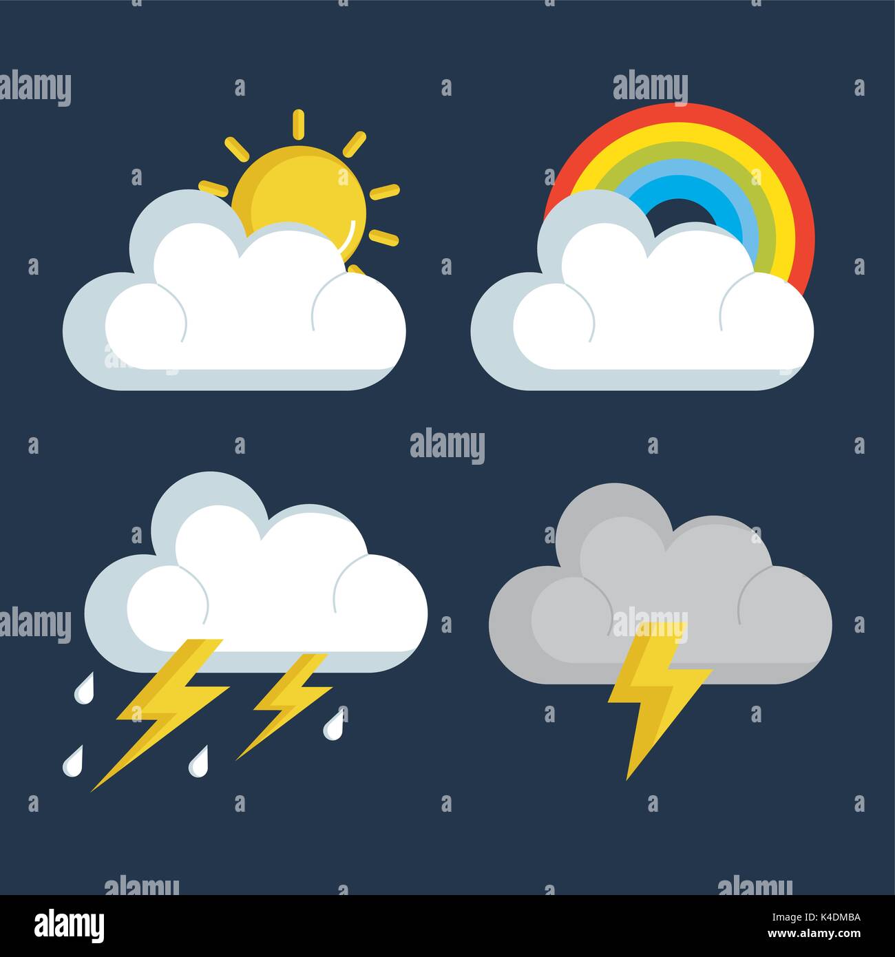 set of weather status icons Stock Vector Image & Art - Alamy
