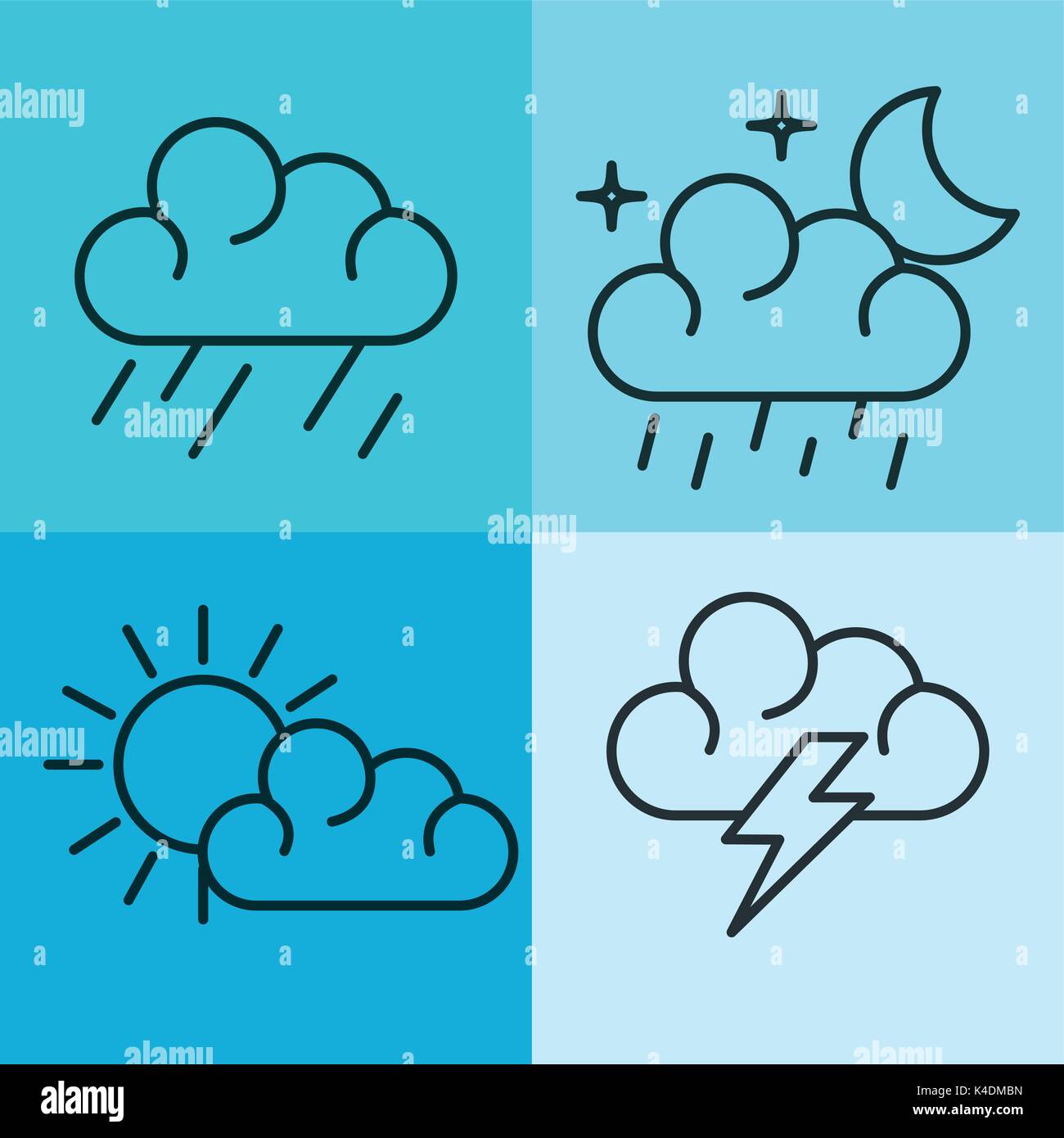 set of weather status icons Stock Vector Image & Art - Alamy