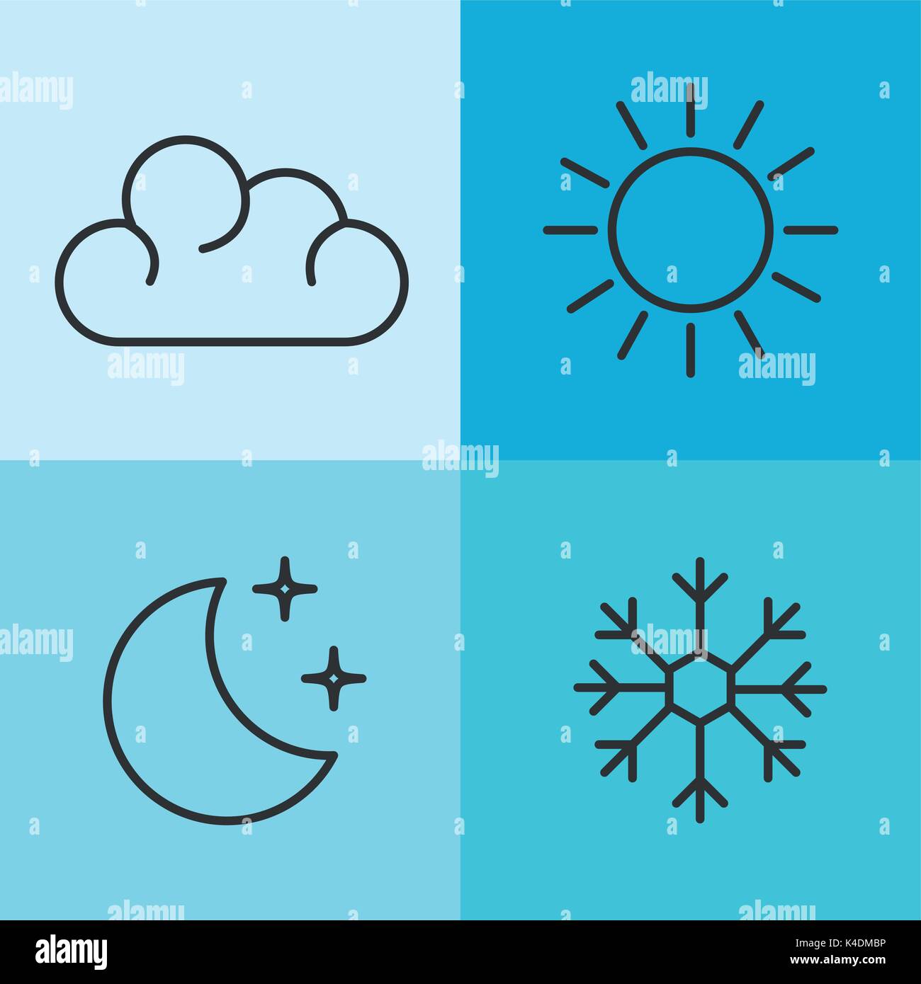 set of weather status icons Stock Vector Image & Art - Alamy