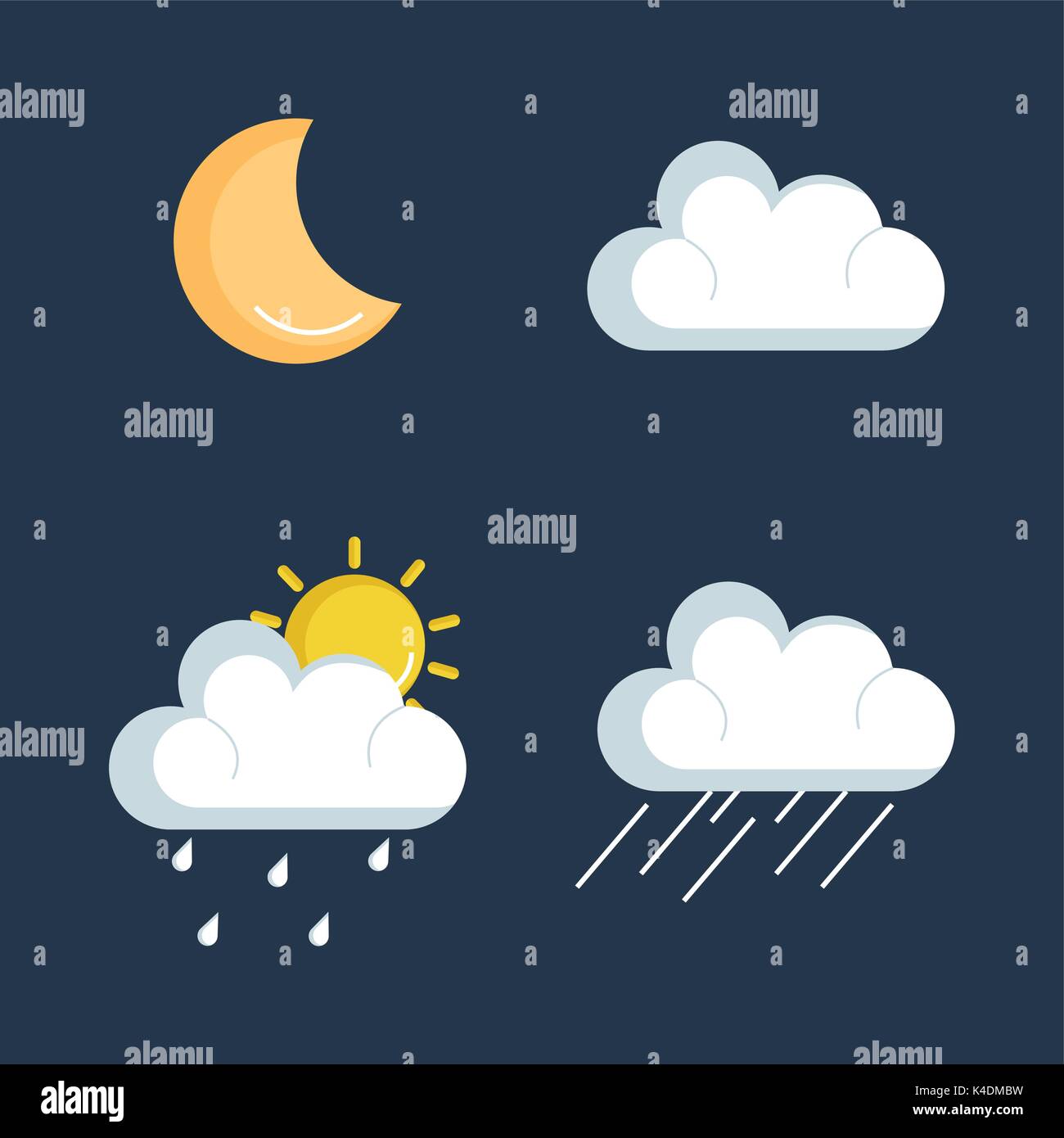 set of weather status icons Stock Vector Image & Art - Alamy