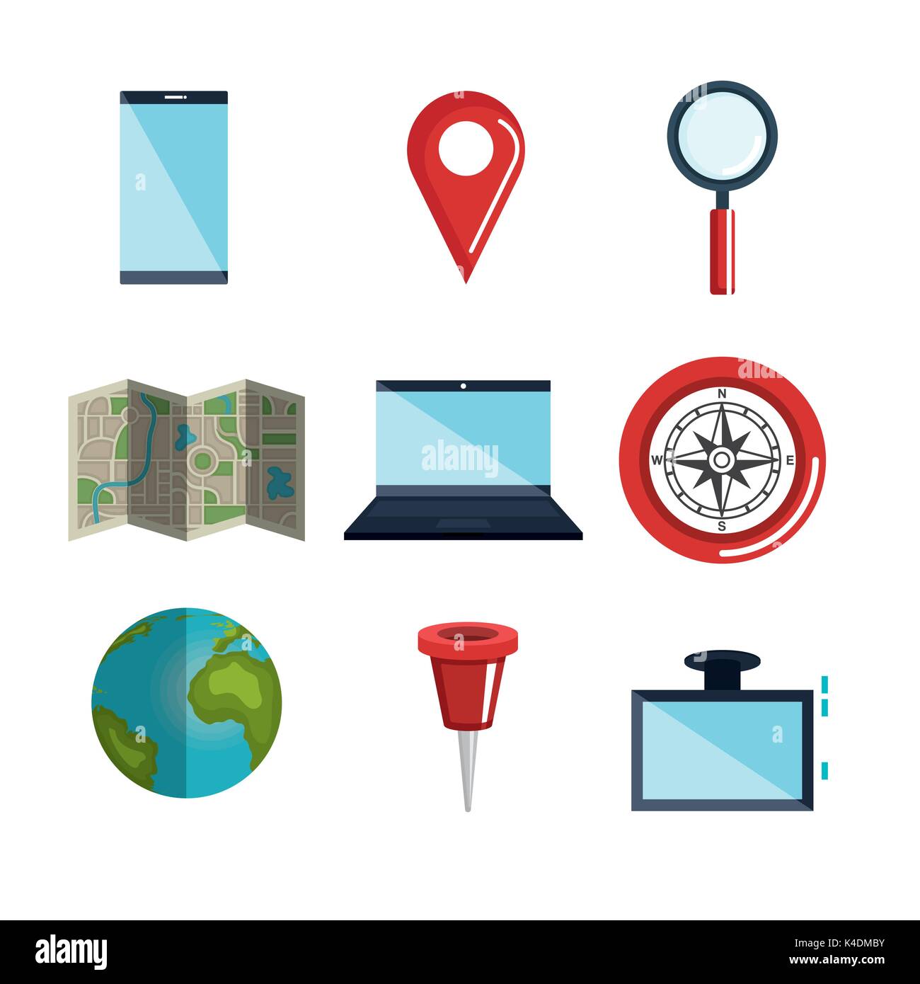 gps navigation app icons Stock Vector Image & Art - Alamy